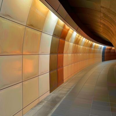 China Easy Clean Bright Colorful Vitreous Enamel Panel For Creative Facades for sale