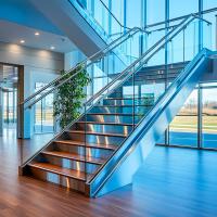 China Polished SSS Stainless Steel Handrail 6-12mm Side Steel Thickness for Glass Railing for sale