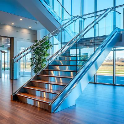 China Polished SSS Stainless Steel Handrail 6-12mm Side Steel Thickness for Glass Railing for sale