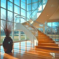 China Polished Stainless Steel Handrail with 8-12mm Glass Support 304/316 Grade for sale