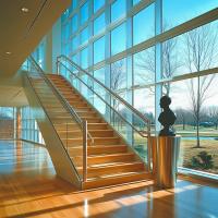 China 304/316 Stainless Steel Handrail with PVD Coating for Glass Fencing 850mm Height for sale