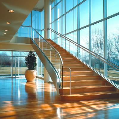 China Stainless Steel Handrail 6mm Side Steel Thickness for Glass Railing 304 316 for sale