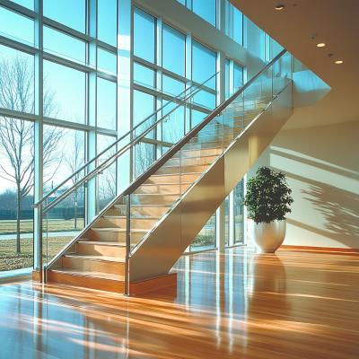 China Stainless Steel Handrail 304 316 with Spacers for Staircase Glass Railing Polished PSS Finish for sale