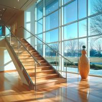 China Stainless Steel Handrail 1050mm Balustrade Height for Glass Railing 304 316 for sale