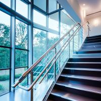 China 316 Stainless Steel Handrail with Polished Finish for Glass Railing 850mm Height for sale