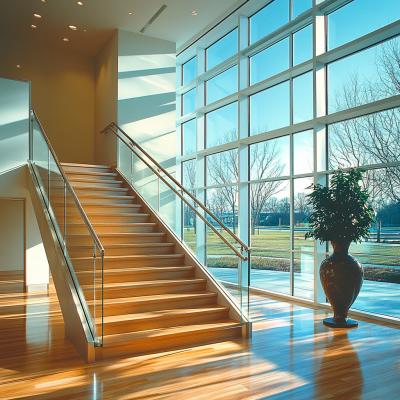 China Stainless Steel Handrail 304/316 with Spacers for Glass Railing Polished Finish 850-1200mm for sale