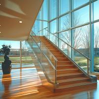 China Crystal Adorned 304 Stainless Steel Handrail with Spacers for Staircase 850mm Height for sale