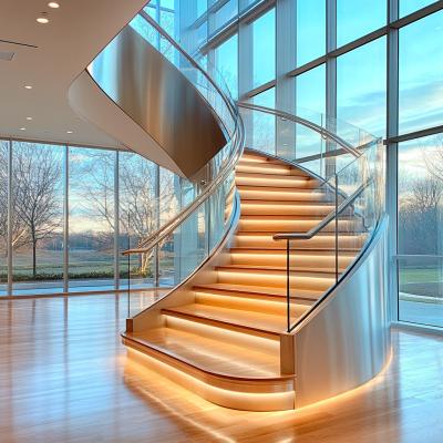 China Brushed Stainless Steel Handrail 10mm Side Thickness for Glass Fencing 304 316 for sale