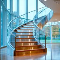 China PVD Coated Stainless Steel Handrail Flat Saddle for Glass Railing 304 316 950mm for sale