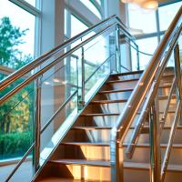 China Stainless Steel Handrail Flat Saddle Design for Glass Fencing 304 316 850mm Height for sale