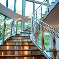 China Stainless Steel Handrail 304/316 10mm Side Steel Thickness for Glass Railing for sale