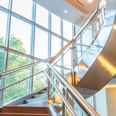 China Stainless Steel Handrail 304/316 with PVD Finish for Glass Fencing 850-1200mm for sale