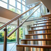 China Stainless Steel Handrail 304 316 8mm Side Steel Thickness for Glass Fencing for sale