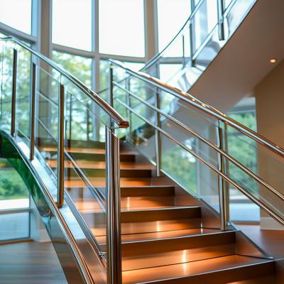 China Stainless Steel Handrail 304/316 Polished Finish for Glass Staircase 850-1200mm for sale