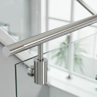 China Smooth Stainless Steel Handrail 1200mm Balustrade Height for Glass Railing 304 316 for sale