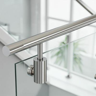 China Smooth Stainless Steel Handrail 1200mm Balustrade Height for Glass Railing 304 316 for sale