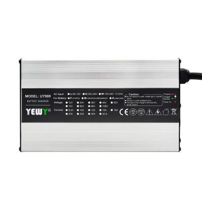China 25A 24V Sealed Electronic Lead Acid Battery Charger Smart Silver Color for sale