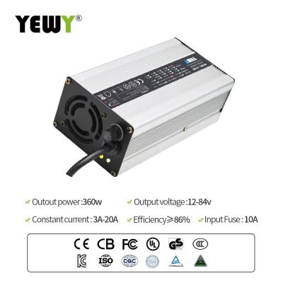 China Portable 12V 20A Lithium Battery Charger / E Scooter Charger ODM for sale