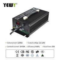 China 48V 20A LiFePO4 Fast Charger Black Golf Cart Battery Charger ODM for sale