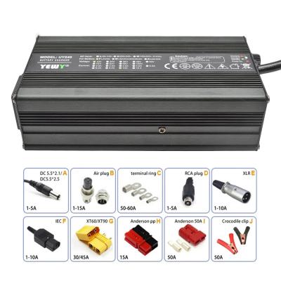 China Multi Voltage Electric Scooter Charger 12V 24V 36V 48V With Silent Cooling Fan for sale