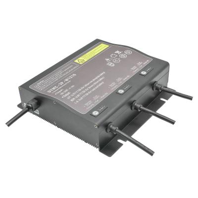 China 441W Lithium Ion Battery Charger Adjustable 12V 10A 3 Bank 3 Channel Waterproof Battery Charger for sale