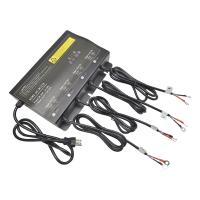 China Waterproof Smart Electric Scooter Automatic 12V 10A 4-bank Lithium Battery Charger for sale