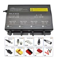 China 672W Smart Lithium Ion Battery Charger 12V 10A 4 Channel Waterproof Marine Battery Charger for sale