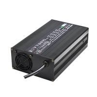 China MCU Controlled Motorcycle Battery Charger 60v 72v Output in Dual Black/Silver for sale