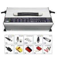 China 12S 13S 14S 50.4V 54.6V 58.8V 25A 30A lithium ion gel lipo 48v 30a AGV forklift adjustable voltage battery charger for sale