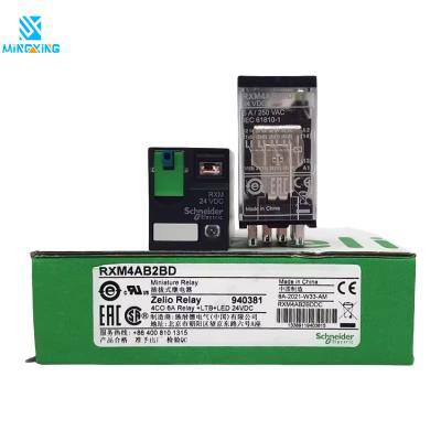 China Miniature Plug-In Relay Schneider Electric RXM4AB2BD DC24V 6A Telemecanique Contactor for sale