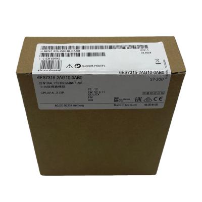 China Sie-mens 6ES7315-2AG10-0AB0 S7-300 CPU 315-2DP PLC Module PROFIBUS 24V DC Industrial Automation Control Unit for sale