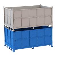 China Wholesale Customizable Industrial Steel Pallet Box, Foldable & Stackable Warehouse Storage Container with High Load Capacity for sale