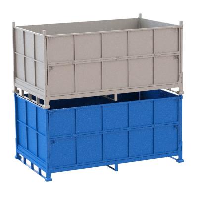 China Wholesale Customizable Industrial Steel Pallet Box, Foldable & Stackable Warehouse Storage Container with High Load Capacity for sale