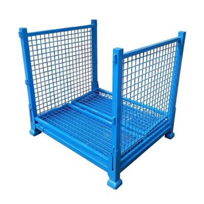 China Heavy-duty, durable, corrosion-resistant and stackable steel pallet cage for efficient warehouse and industrial storage. for sale