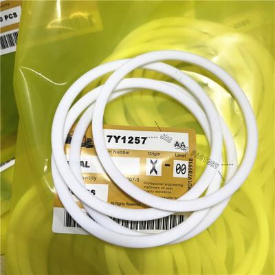 China 7Y1257 7Y-1257 Lift Tift Steering Hydraulic Cylinder Loader Seal Kit PTFE White Back up Seal for sale