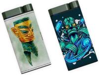 China Premium Metal Power Bank 10000mAh With Handcrafted Leather Shell / 3 Charging Ports for sale