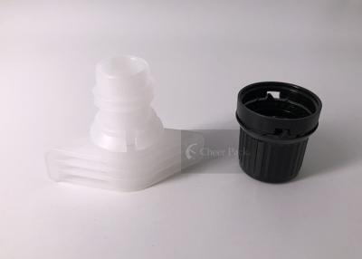 China Food Grade Material Twist Spout Cap For Plastic Bag , White / Black Color for sale