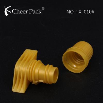 China PE Material 9.6mm Inner Diameter Plastic Spout Cover For Cosmetics , Facial Mask , Seasoning And Laundry Detergent for sale