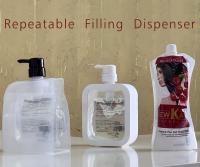 China Repeatable Liquid Hand Sanitizer Dispenser Transparent Soap Dispenser Dishwasher Shampoo Lotion Bottle Empty Bottle House for sale