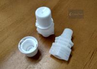 China Heat Seal Size 25 Mm Twist Top Cap For 200ml Fruit Juice Pouch , White Color for sale