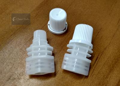 China White Color PE Pour Spout Caps Screw Type Outer Diameter 10.5 Millimeter for sale