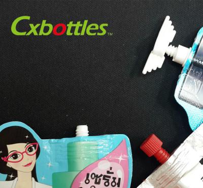 China Colorful Food Grade Plastic Spout Caps PE Material with 9.6 Millimeter Dia for sale