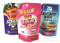 China 70um Thickness Plastic Spout Top On Liquid Spout Bags Laminated Aluminum Material for sale