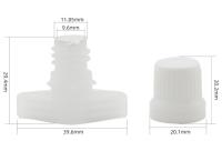 China 9.6mm Plastic Spout Caps With Sealing Aluminum Foil Laundry Detergent for sale