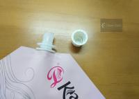 China 12mm Oval Shape White Plastic Spout Caps Food Grade PE Material for sale