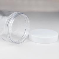 China Wholesale Skincare Empty Body Scrub PET Jar Container Clear Round Plastic Body Scrub Jars With Lids for sale