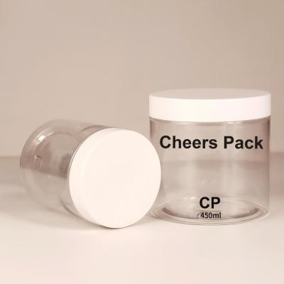 China Popular Food Grade Clear PET Plastic Jars With Screw LIDS for sale