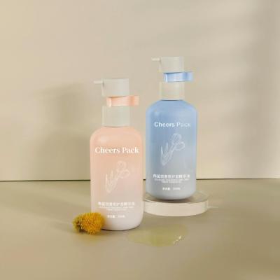 China 250ml Flip Top Cap HDPE Plastic Shampoo Babycare Pink Bottle Lotion Pump For Cosmetic Packaging for sale