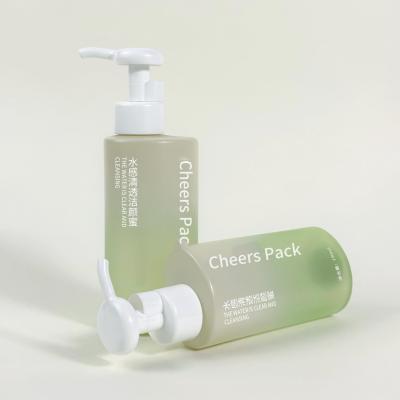 China New Design Cosmetic Containers 150ml/500ml Skincare Packaging White Gradient PET Bottle With Lotion Pump for sale