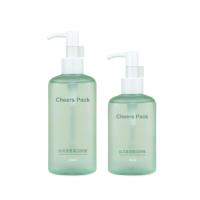 China Green Luxury 50ml 100ml 450ml Round Plastic Cosmetic Lotion Bottles PP Material Press Pump Squeeze Bottles For Skin Care Shampoo for sale